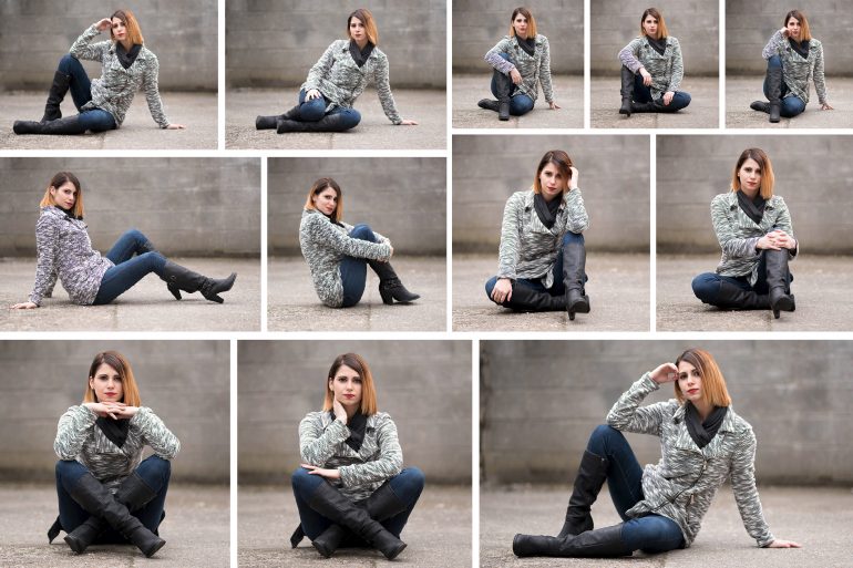 20 idées de poses à réaliser avec une modèle photo femme en position assise