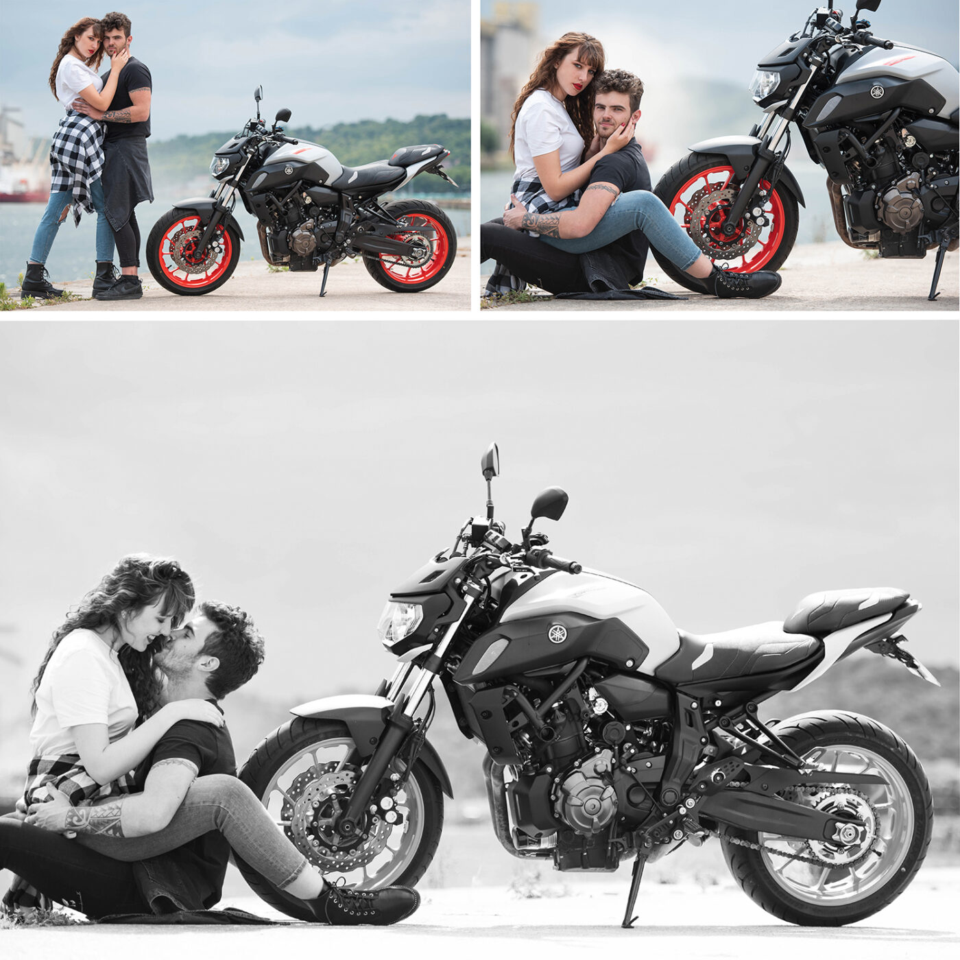 20 IDÉES DE POSES PHOTOS A RÉALISER EN COUPLE AVEC UNE MOTO
