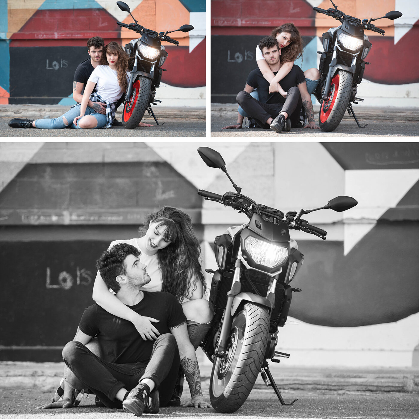 20 IDÉES DE POSES PHOTOS A RÉALISER EN COUPLE AVEC UNE MOTO